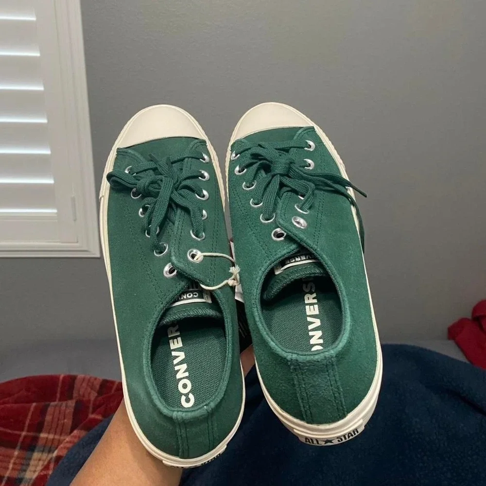 Shoes | Converse Green Suede Chuck Taylor All Star Ii Platform Trainers ...